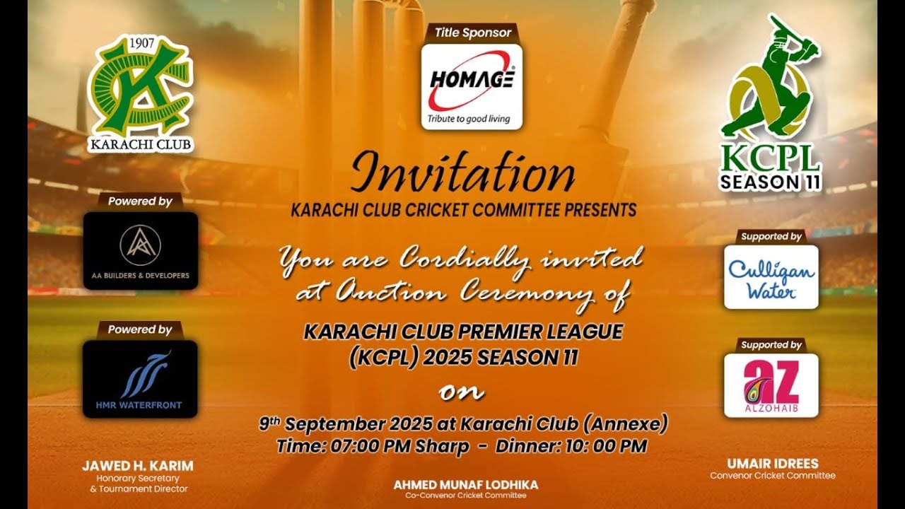 Karachi Club Premier League Season 11 | Auction Ceremony - YouTube