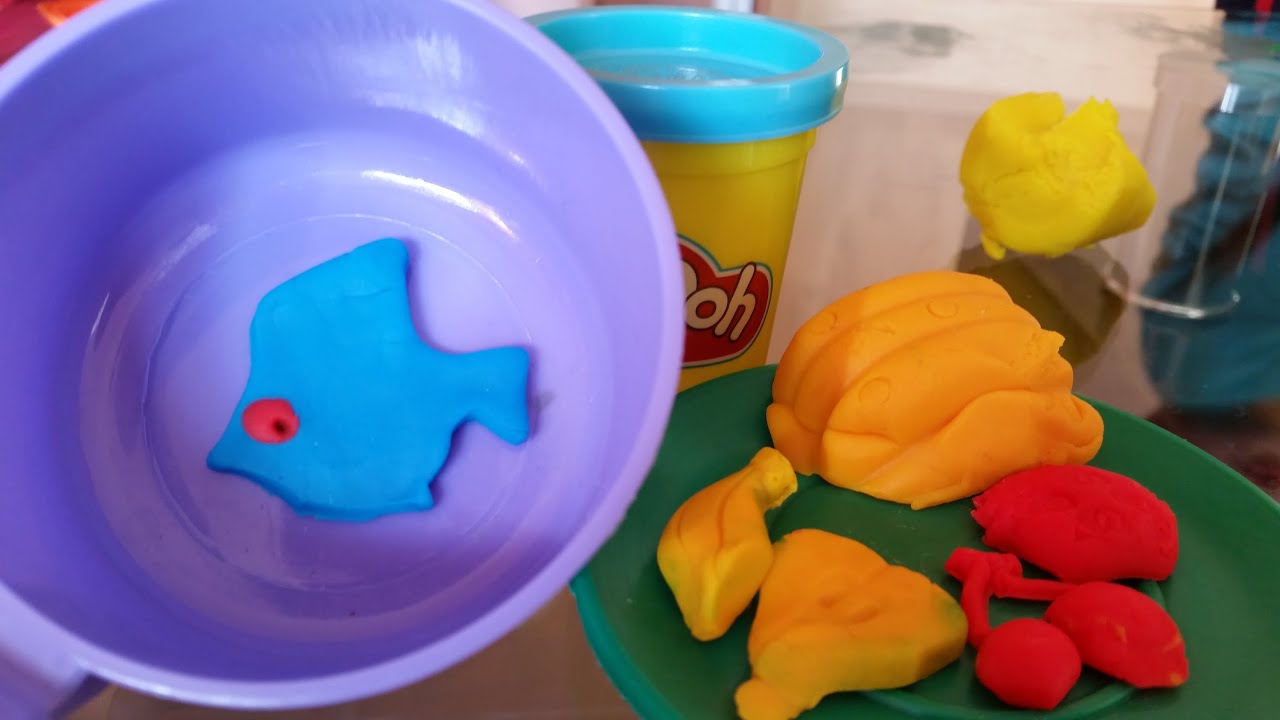 Play doh cooking toys. Kitchen playset for kids.- fruits ,cakes ...