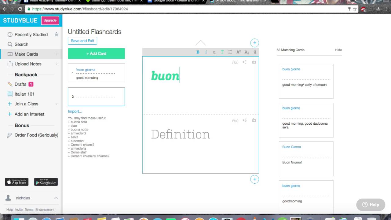 StudyBlue Tutorial - YouTube