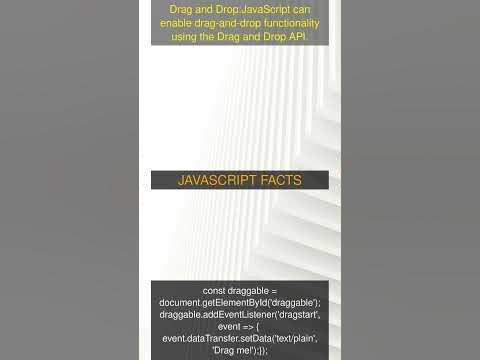 Javascript Fact 10 | Example | Drag and Drop API - YouTube