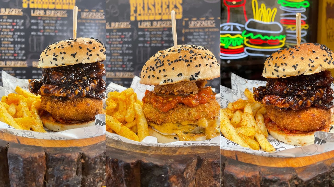 Frisbees Bandra | Al Capone Burger | R.H.C.B Burger | Messiest Burger ...