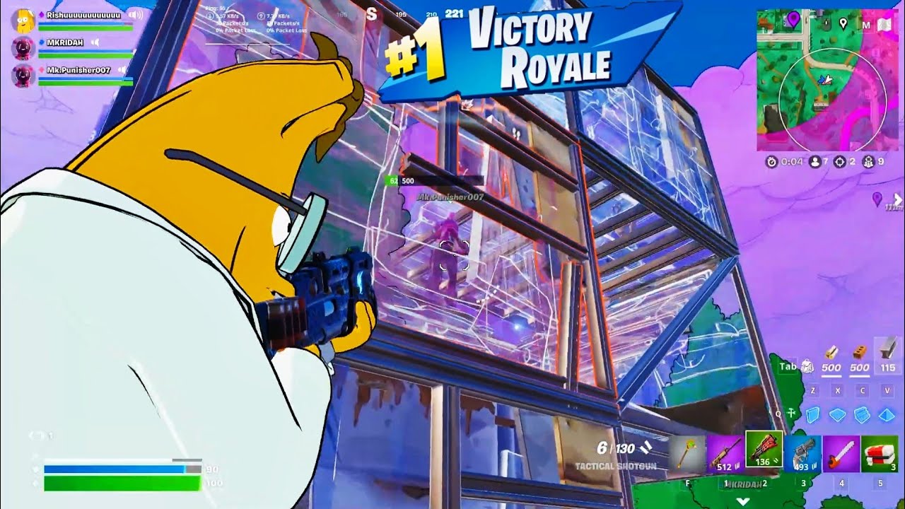 FINAL ZONE FIGHT vs TRIO GAMEPLAY ( NEW Fortnite Simpsons Mini Season 2 ...