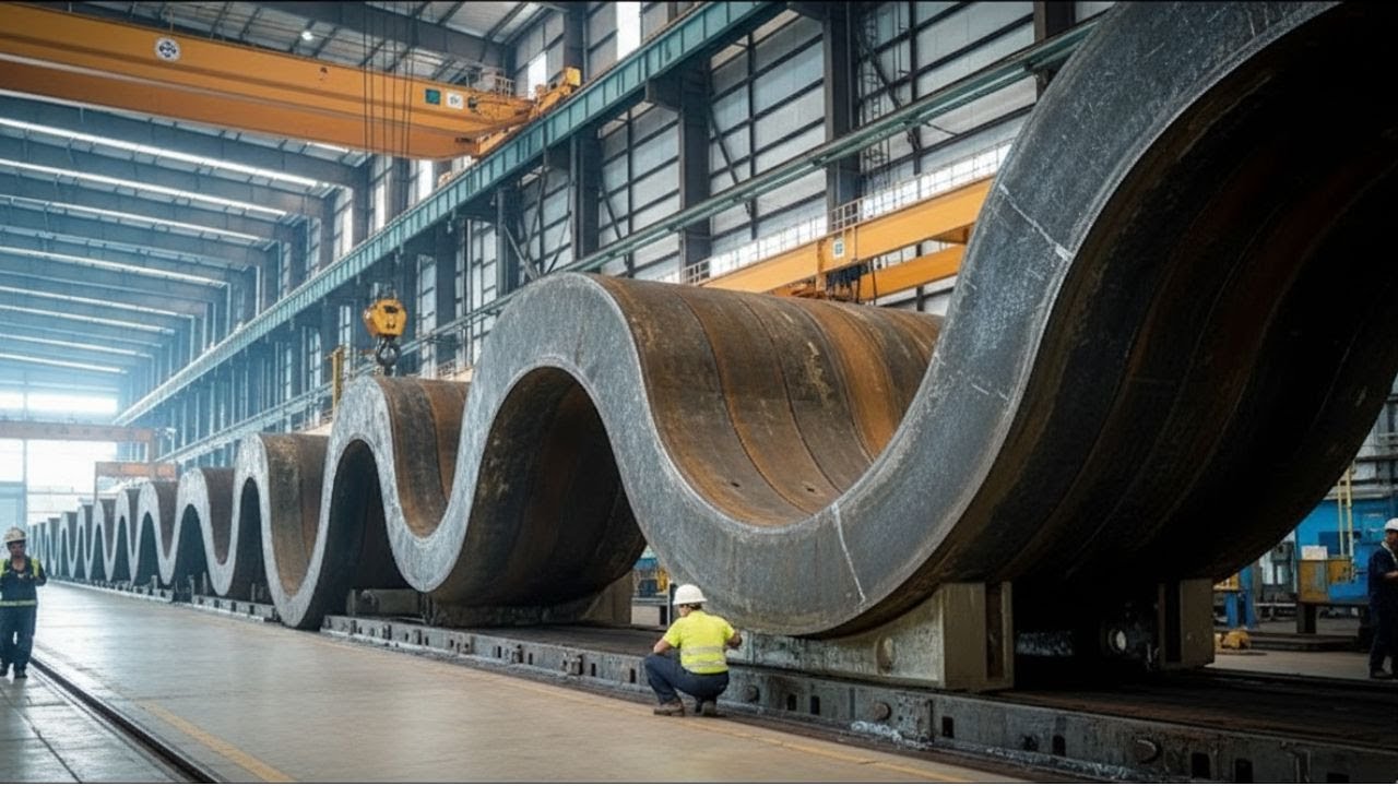 How It's Made: Cylindrical Steel Plates, from Raw Slab to Perfect ...