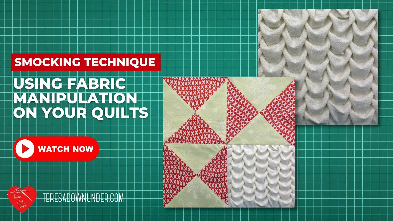 Use fabric manipulation on your quilts - Shell smocking - YouTube