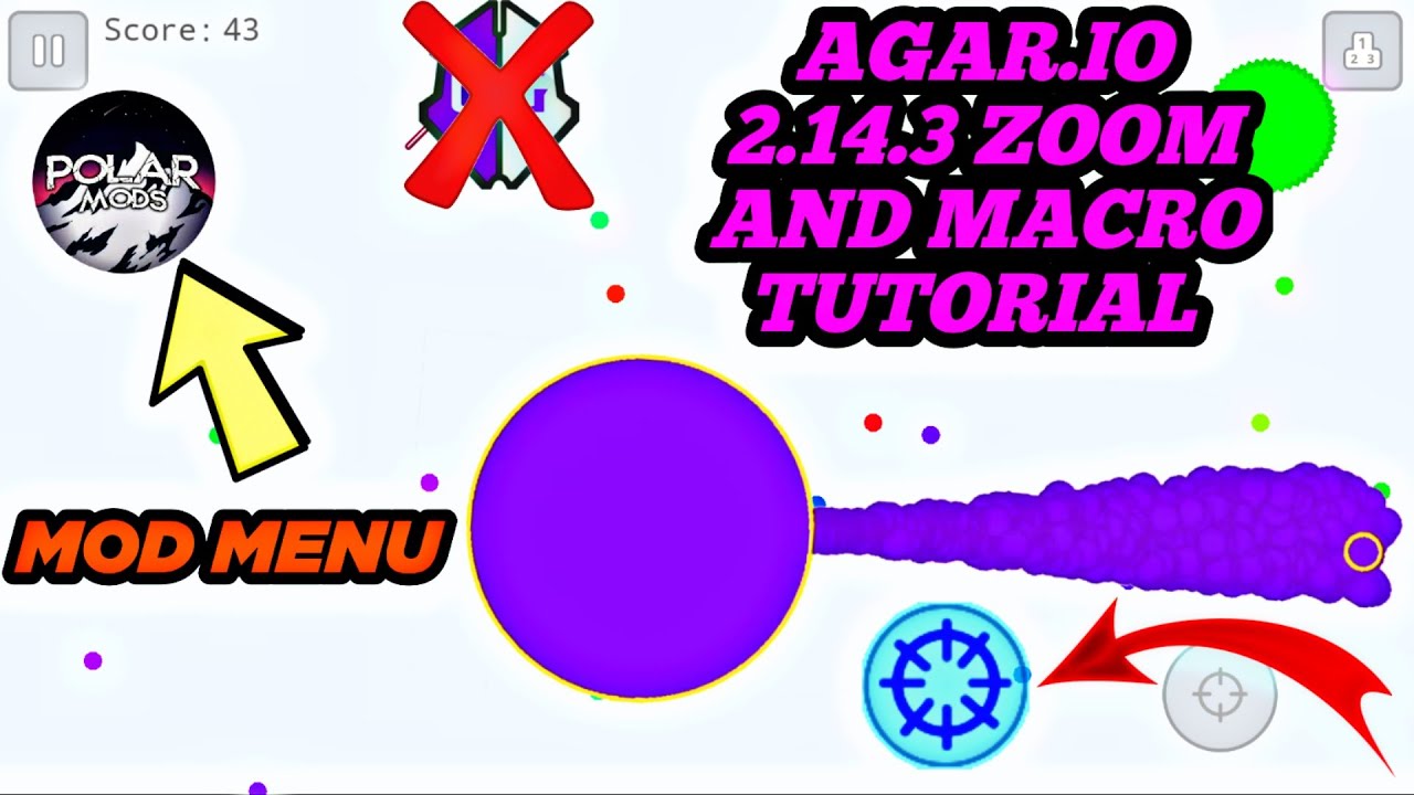 AGARIO NEW MOD MENU ZOOM AND MACRO +NO+ROOT+ANDROID AND IOS ++ BEST ...