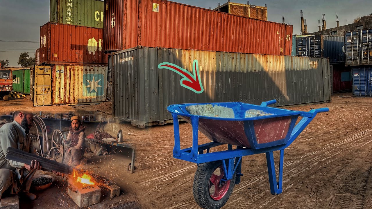 1000 Of Wheelbarrow Making In Few Minutes | Making Journey From Big ...