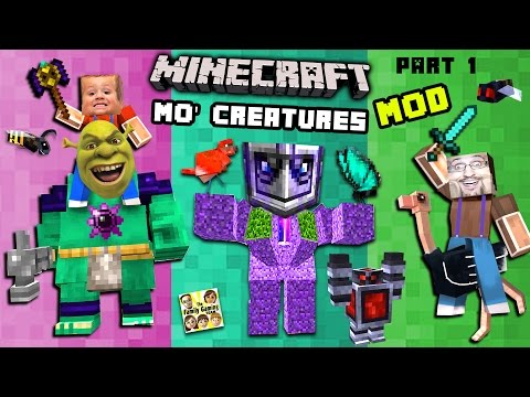 BIG GOLEM interrupts MO' CREATURES MOD showcase!  THIS MEANS WAR! (FGTEEV Minecraft)