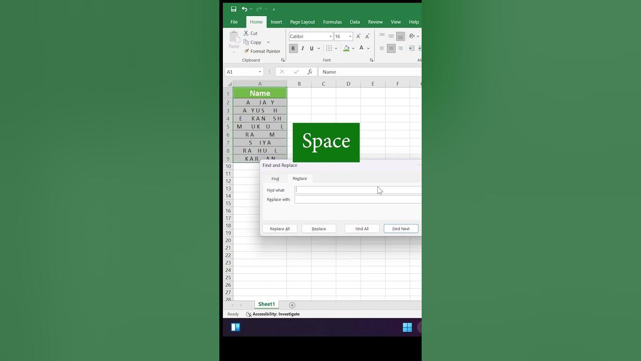 How to Remove Extra Space in Excel #excel #tricks #exceltricks #exceltips - YouTube