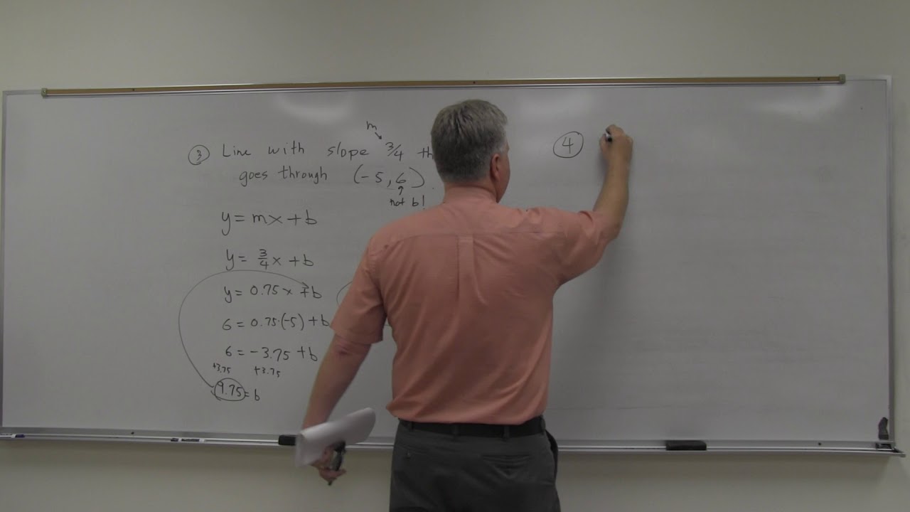 MTH 130 Sec 8.3b Finding Equations of Lines - YouTube