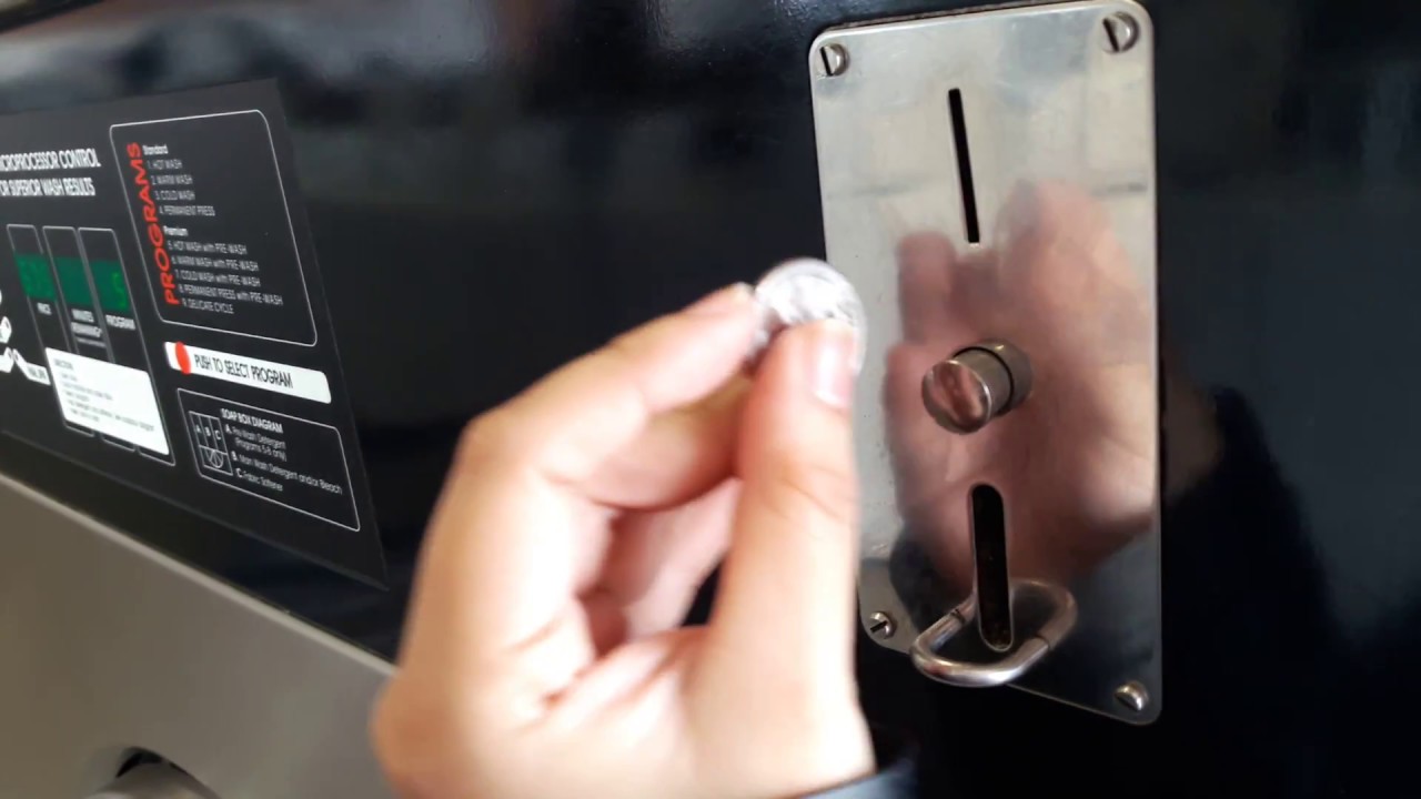 HOW TO INSERT QUARTERS INTO A WASHING MACHINE - YouTube