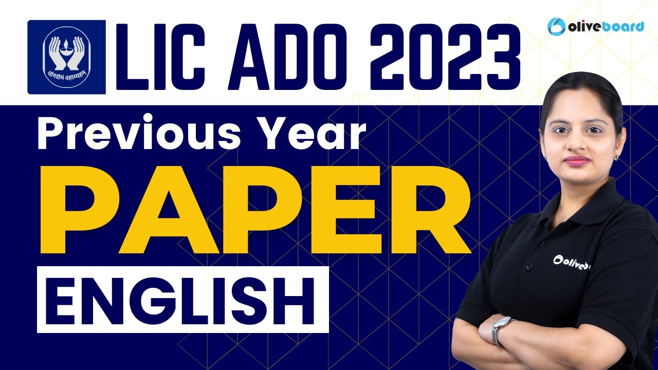 LIC ADO English Previous Year Question Paper || LIC ADO 2023 || English ...