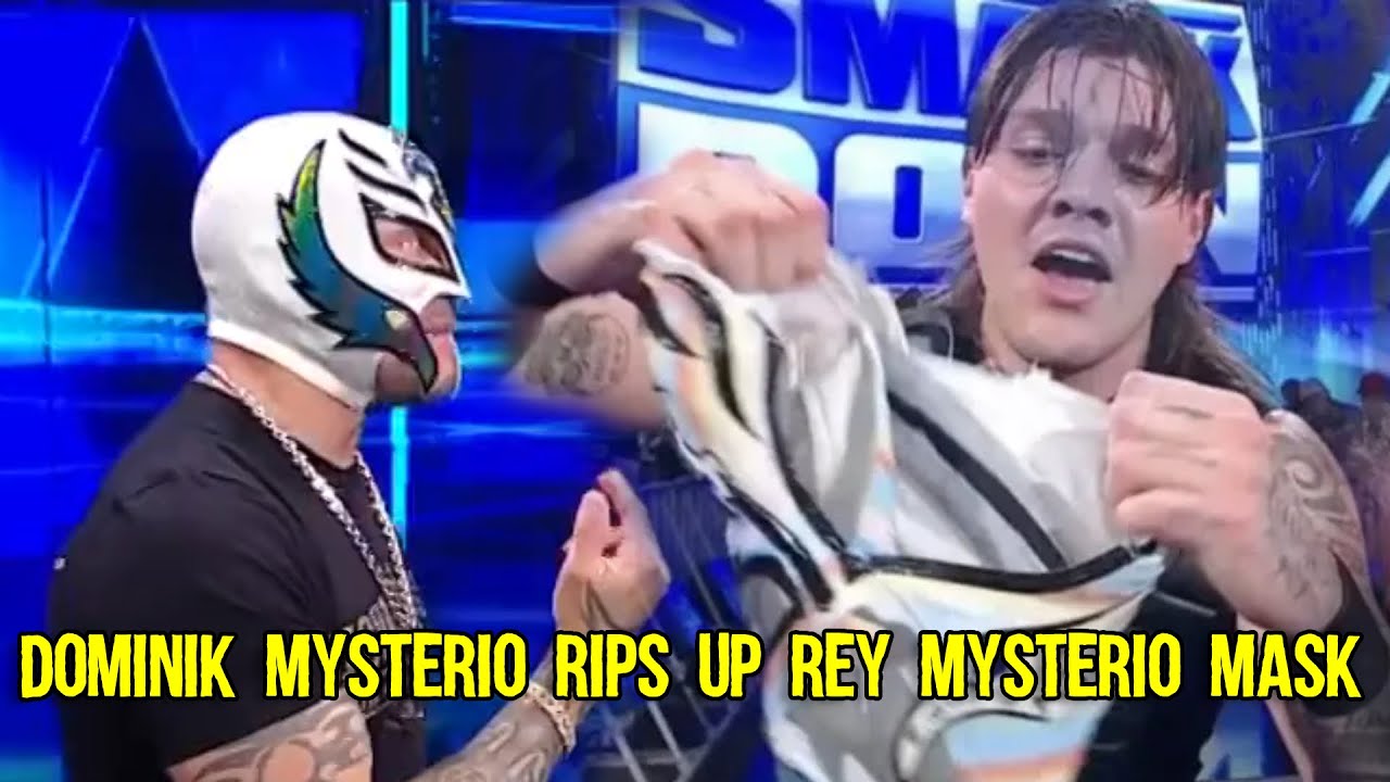 Dominik Mysterio Rips Up Rey Mysterio’s Mask During WWE SmackDown - YouTube