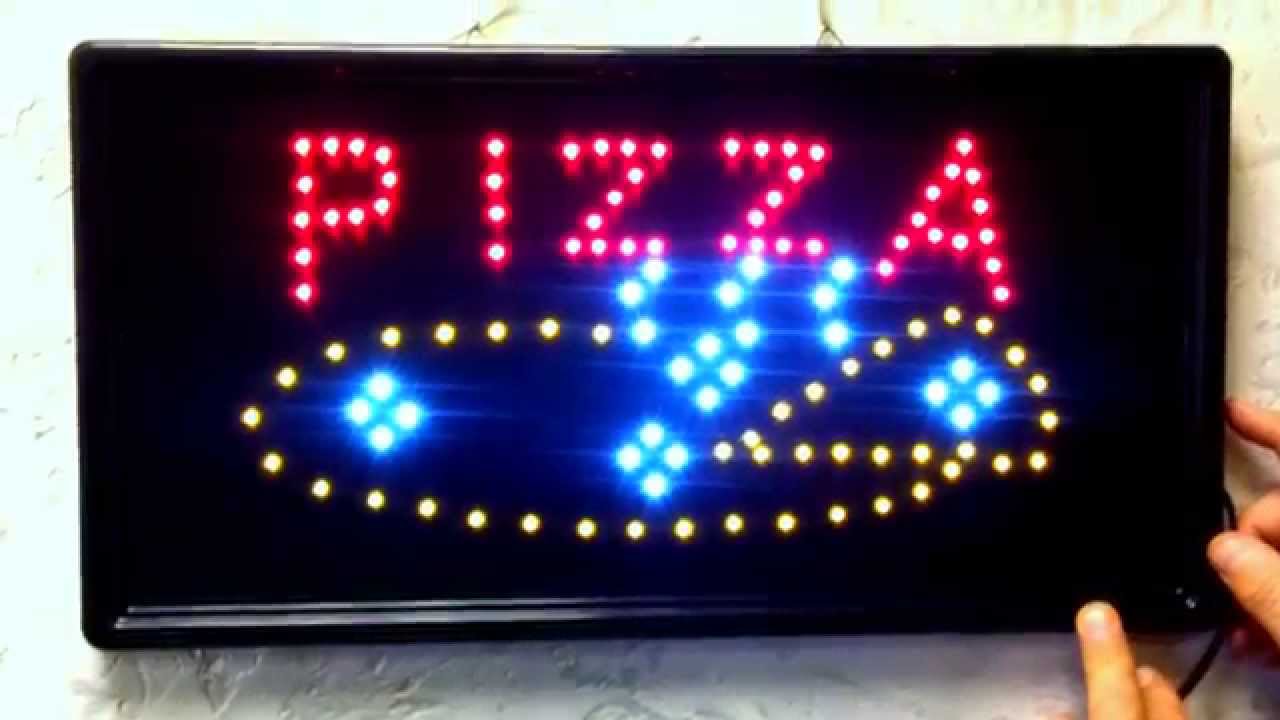 Animated LED PIZZA Sign - YouTube