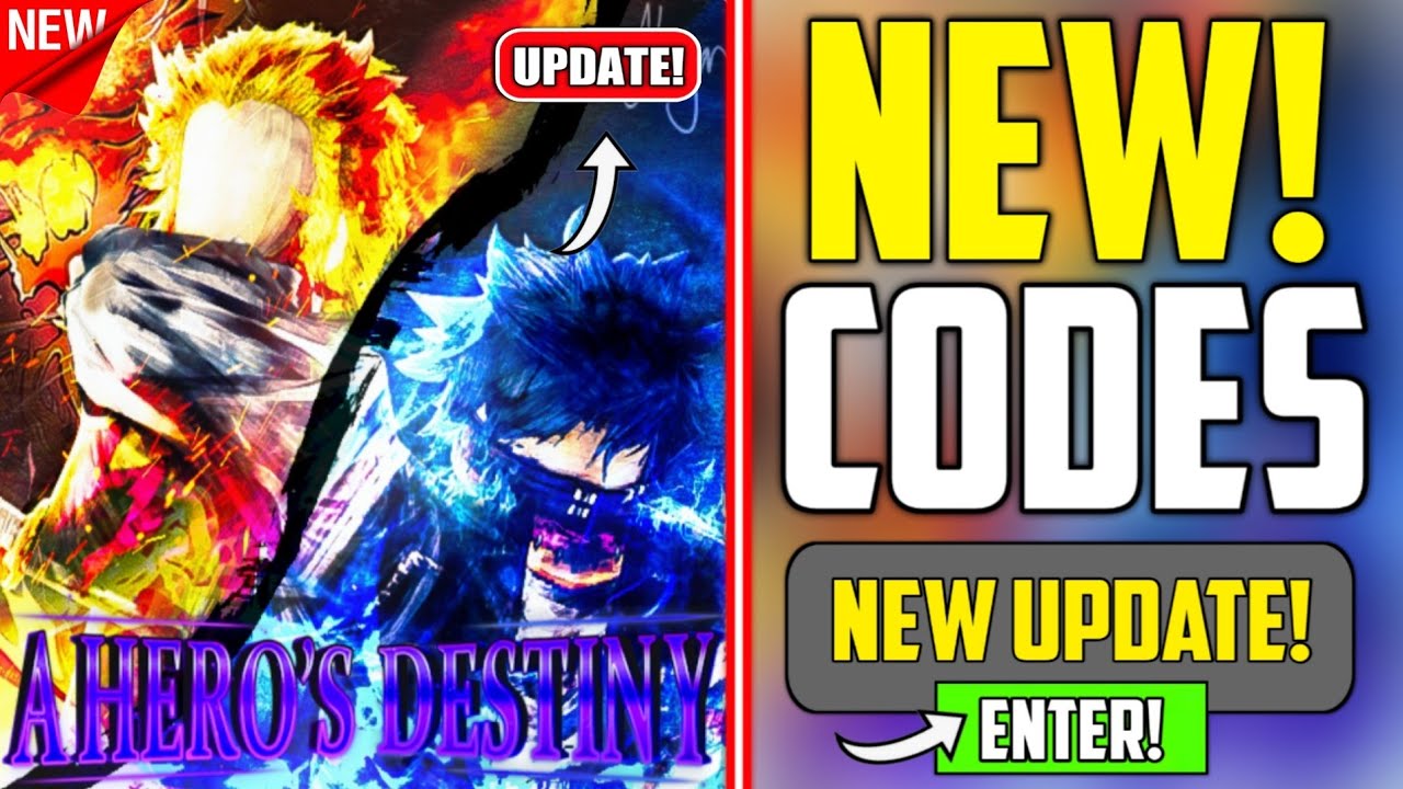 ⚠️ALL NEW!⚠️A HERO'S DESTINY ROBLOX CODES 2023 - A HERO'S DESTINY CODES ...