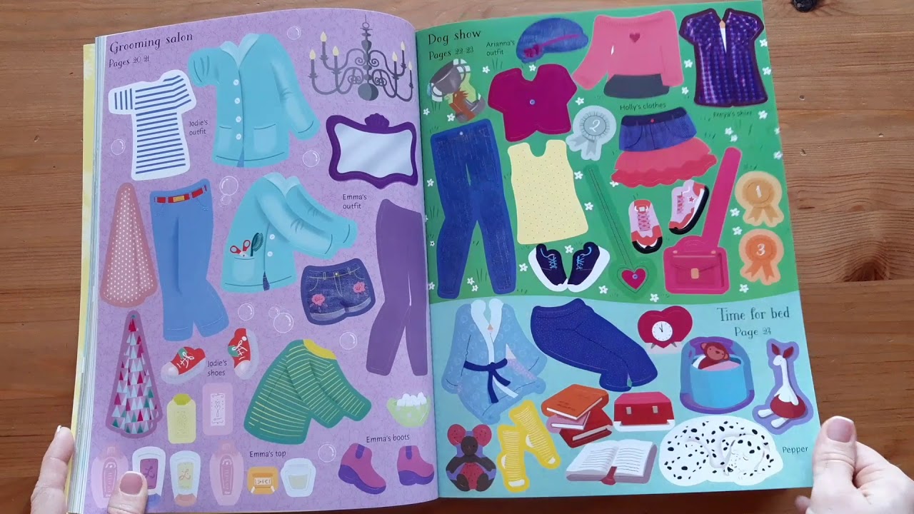Sticker Dolly Dressing Puppies & Kittens - Usborne - YouTube