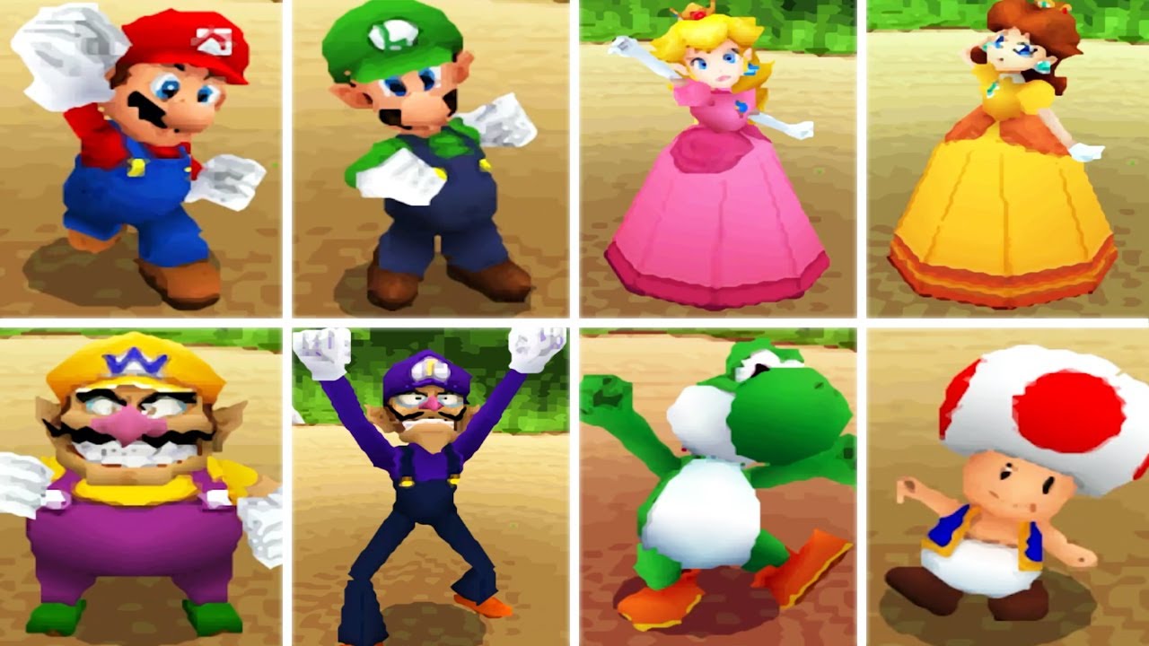 Mario Party DS - All Winning Animations - YouTube