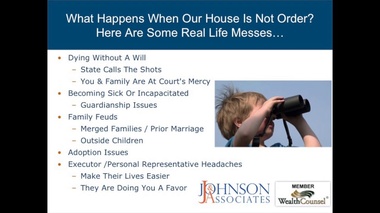 Wills & Estate Planning Webinar - Why Have A Will? - Why A Will Is ...