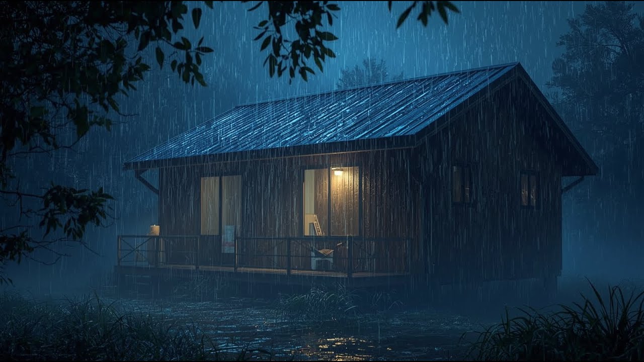 Heavy Rain to Fall Asleep Fast – Cozy Cabin Sleep Sounds - YouTube