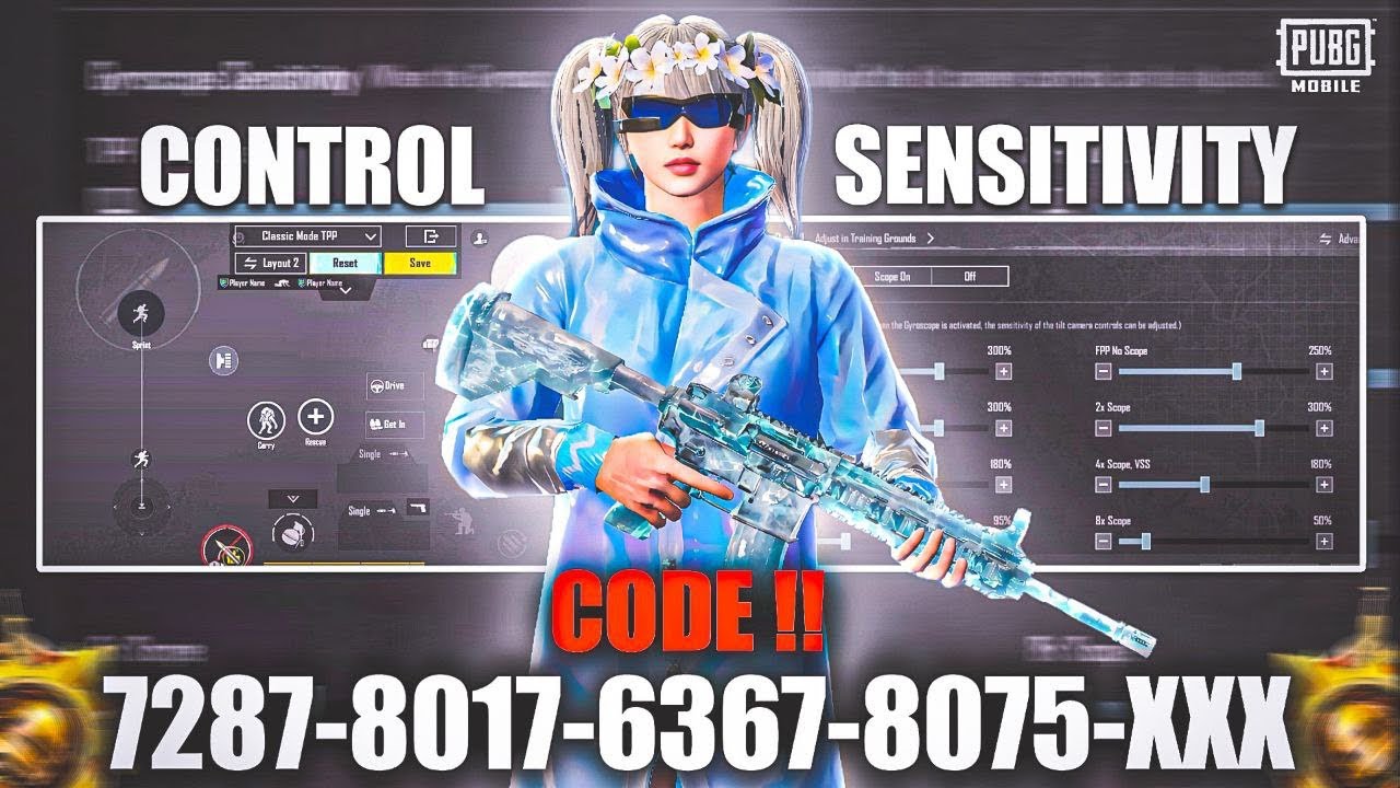 Bgmi sensitivity code today | Bgmi best sensitivity settings | Bgmi ...