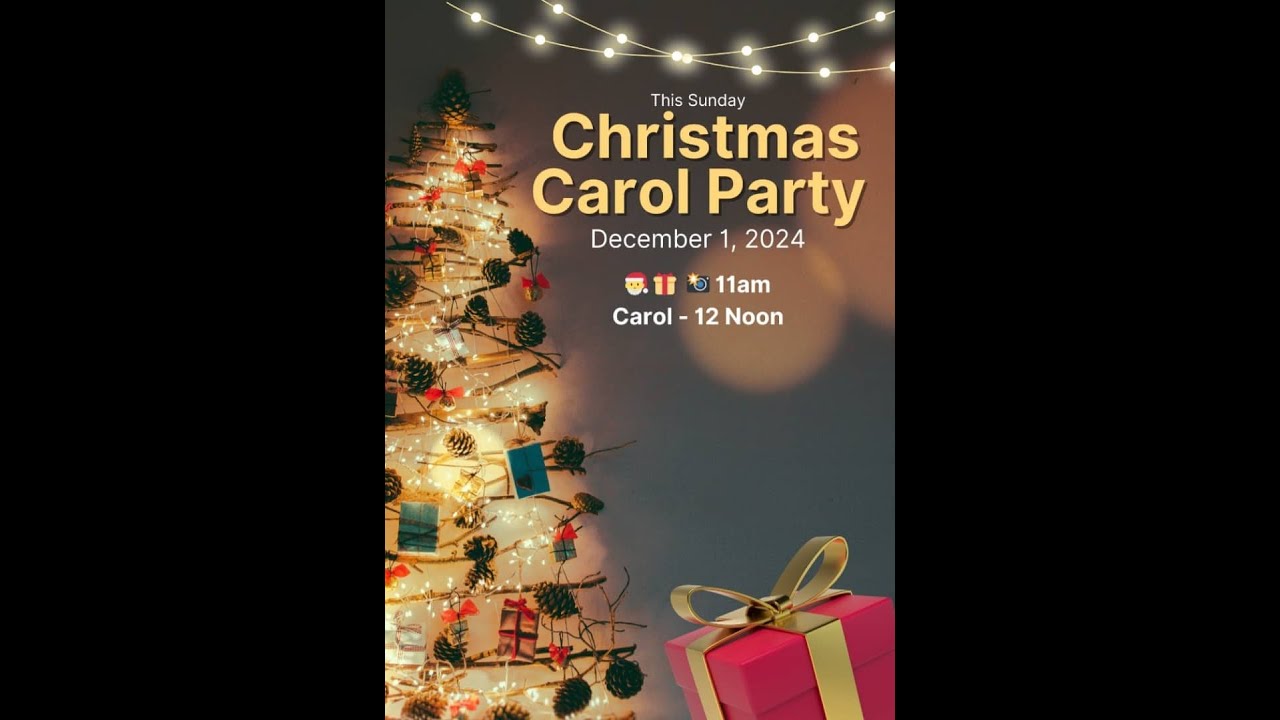 CHRISTMAS CAROL PARTY || DECEMBER 1ST 2024 - YouTube