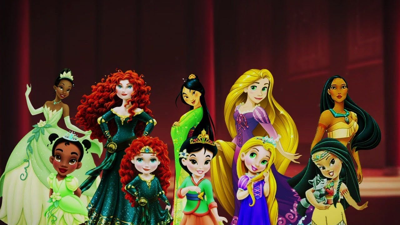 Five little princesses jumping on the bed | Nursery Rhymes | Toons For ...