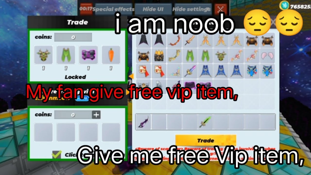 Give me free Vip item my fan pls donate me vip item my rare items Scam ...