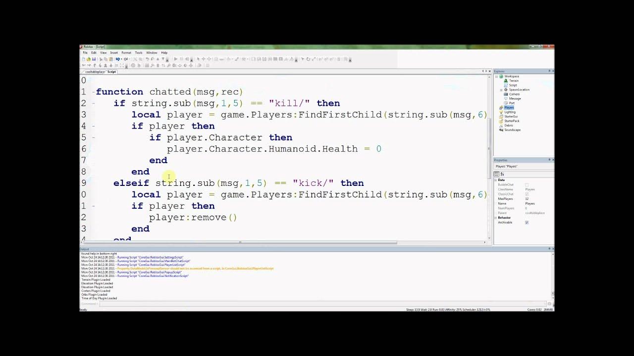 Roblox Lua Tutorials - 18: kicking and banning - YouTube