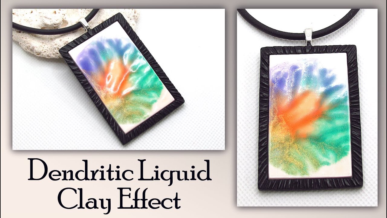 Dendritic Liquid Polymer Clay Pendant Tutorial - YouTube