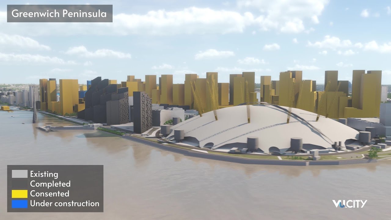 Greenwich Peninsula 3D Flythrough | Future City Development Animation ...