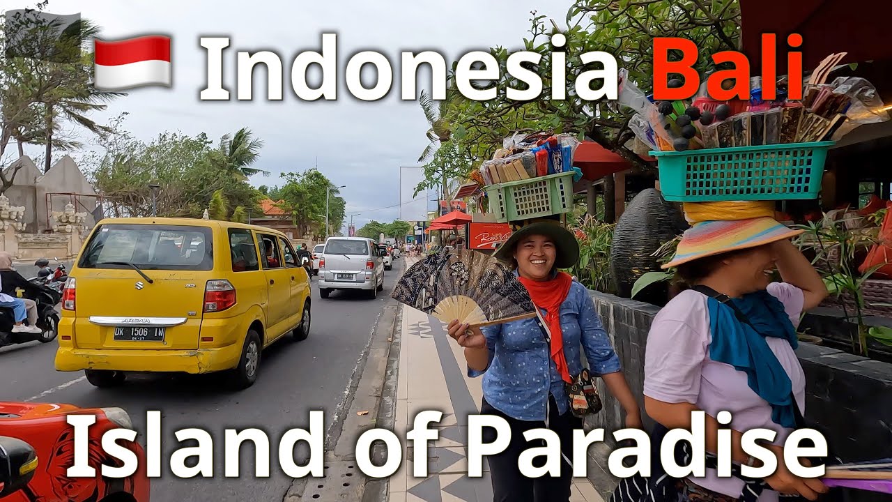 🇮🇩 4K walk Indonesia Bali | Beach walk in Kuta bali | Kuta Beach in ...