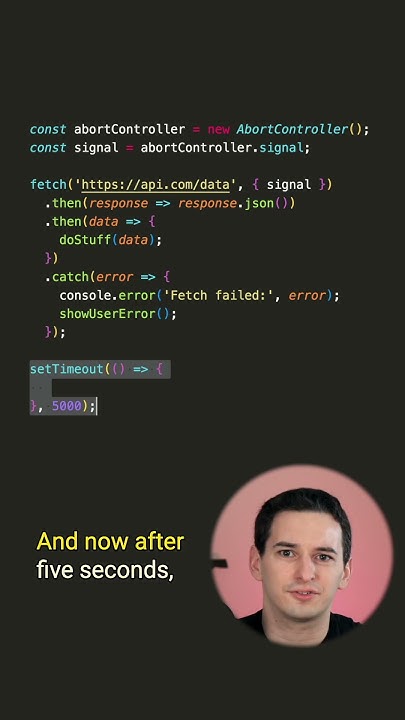 How To Abort A Fetch Request With Abortcontroller In Javascript Youtube