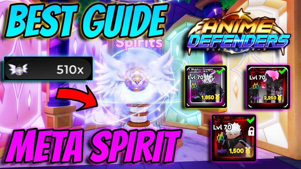 NEW *BEST* Spirit Guide & Meta Spirits In Update 4 Anime Defenders ...