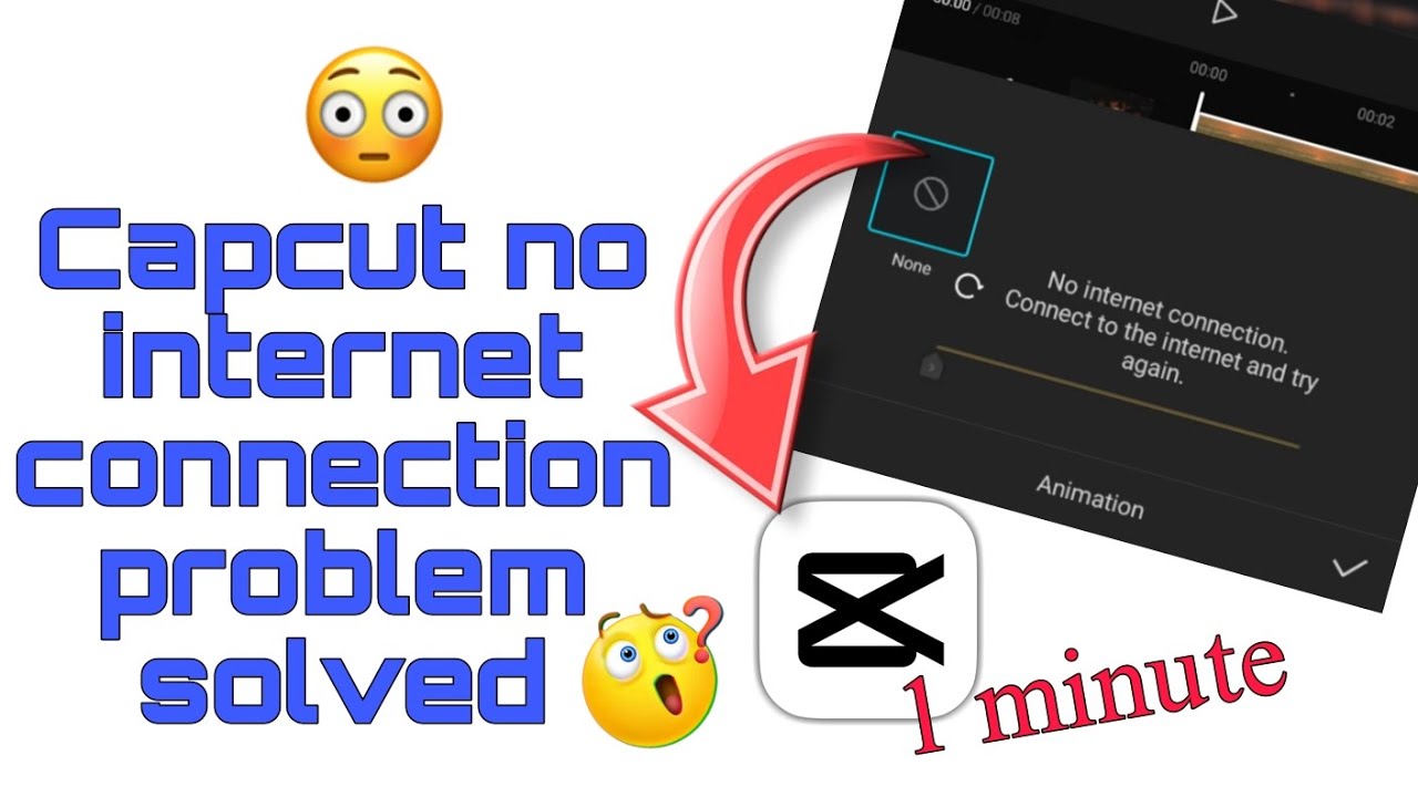 Capcut no internet connection problem solved video editing 😳😃😱 #newpost #fristvideo #cupcut ...
