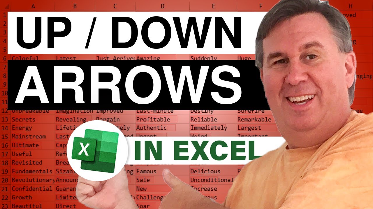 Excel - How To Add Up And Down Green And Red Arrows To Excel - Episode ...