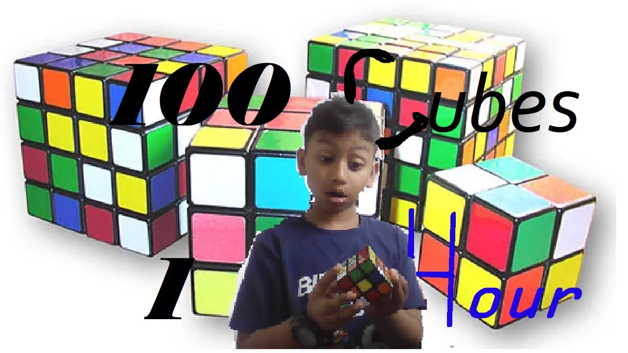 Solving a 100 CUBES in 1 hour - YouTube