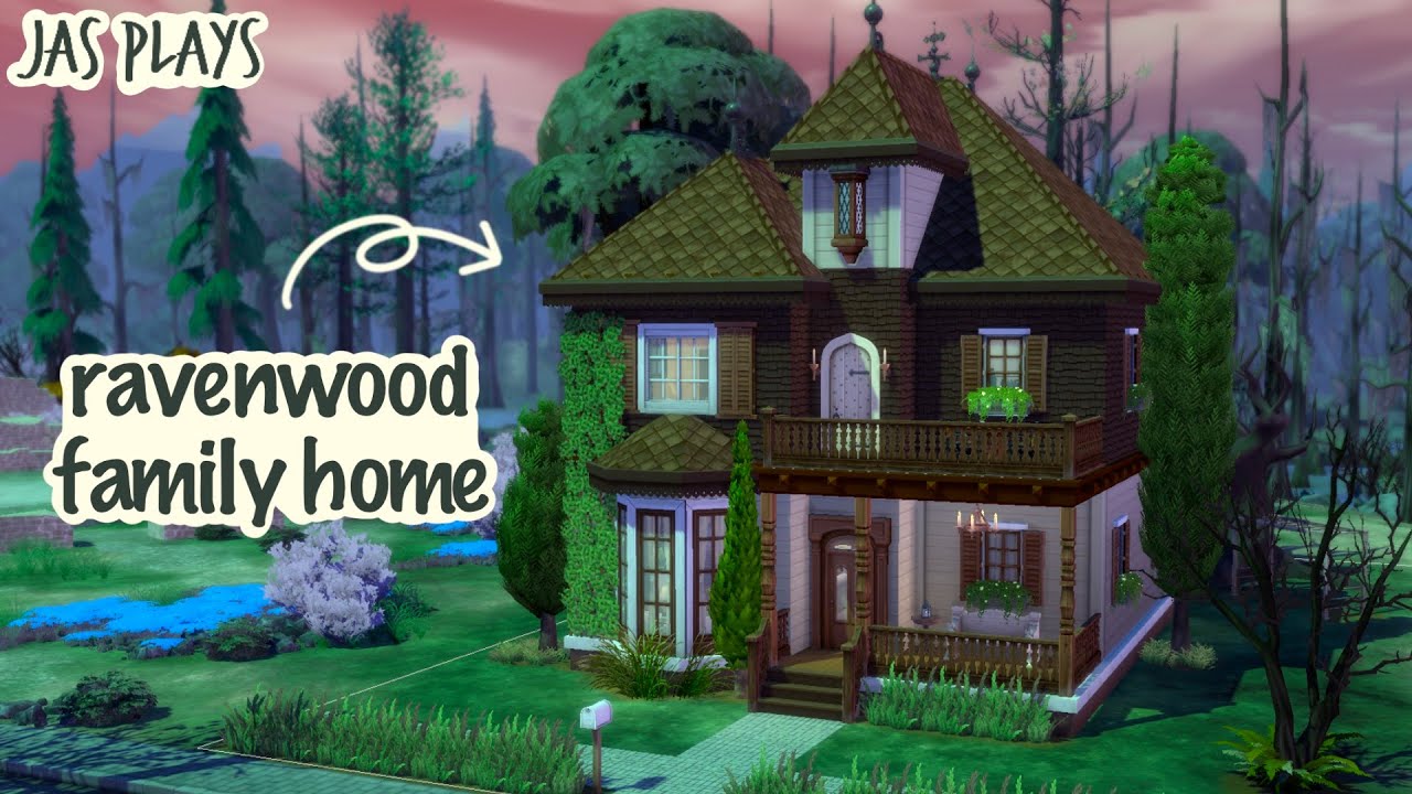 Ravenwood family home // The Sims 4 Speed Build Life & Death - YouTube