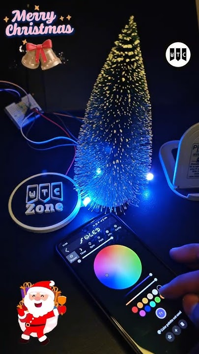 DIY Christmas Tree with RGB Lights! | WLED + ESP32 At Home Project 🎄 🌟 #christmas #tree #lights ...