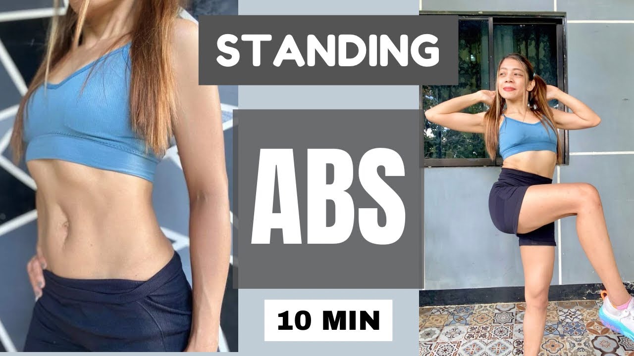 10 Min Standing ABS Workout ( Get Ab Lines & Slim Waist ) | Jikenya Unveils - YouTube