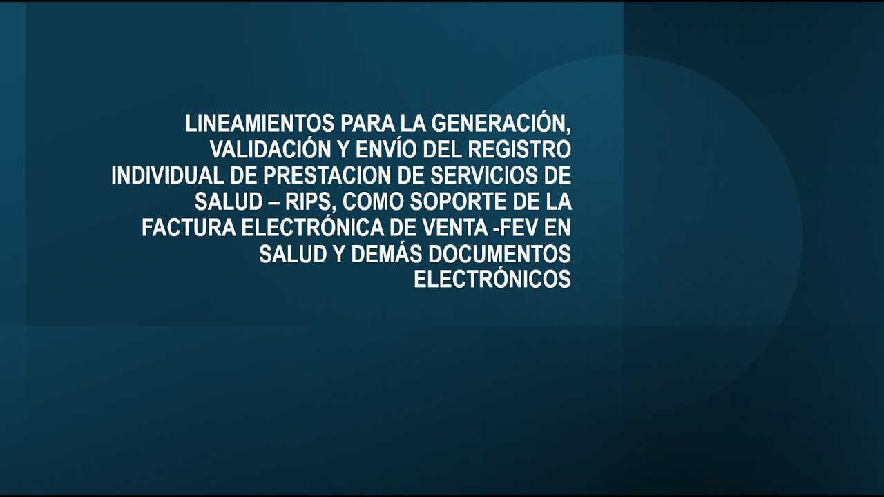 VIDEO # 1 FEV Y RIPS SOPORTE DECODIFICANDO LAS RESOLUCION 2275 - YouTube