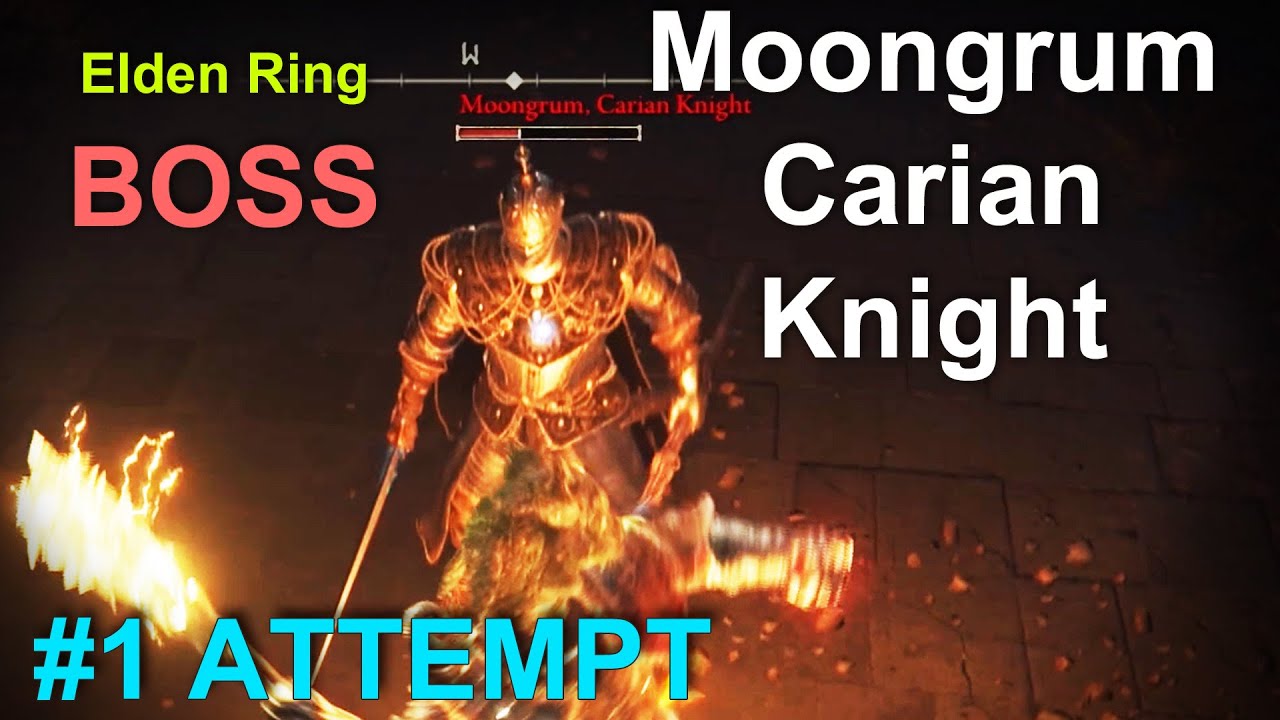 Elden Ring Moongrum Carian Knight VS Wretch BOSS Fight at Academy of ...