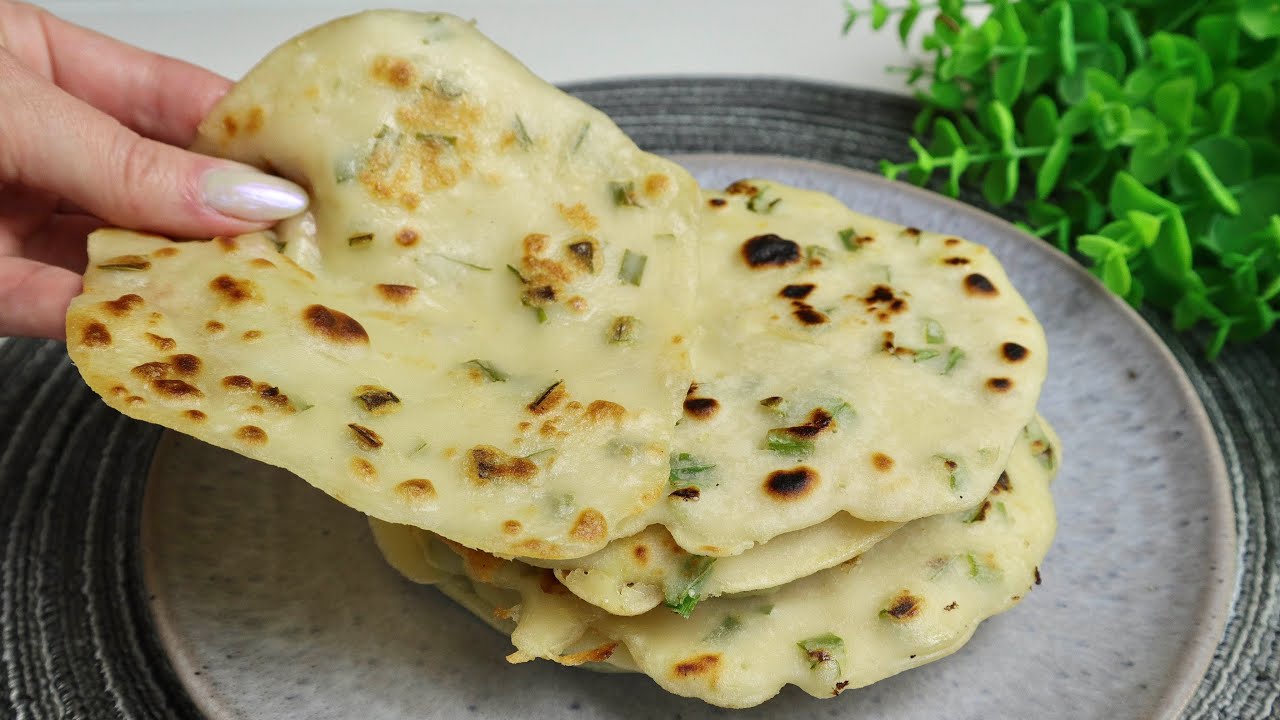 5 Min ready! Easy and quick flatbread made with batter! No oven - YouTube