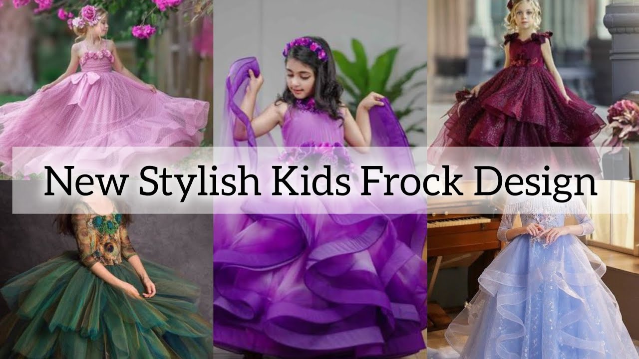 latest baby girls frock design ideas|| Barbie style frock|| party wear ...