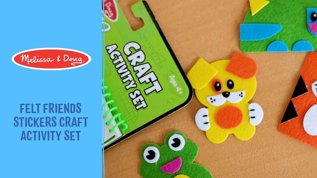 Melissa & Doug On-the-Go Felt Friends Stickers Craft Activity Set - YouTube