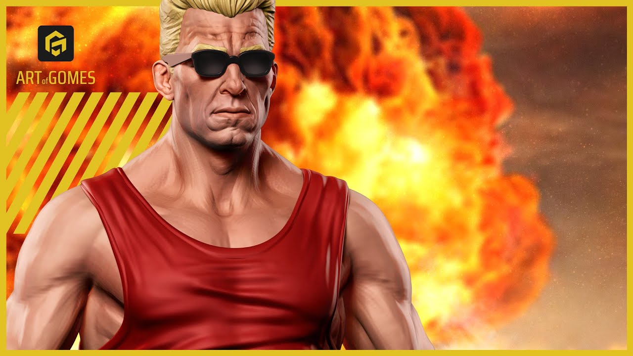 Duke Nukem 3D Sculpture Timelapse in Zbrush | Fan Art - YouTube