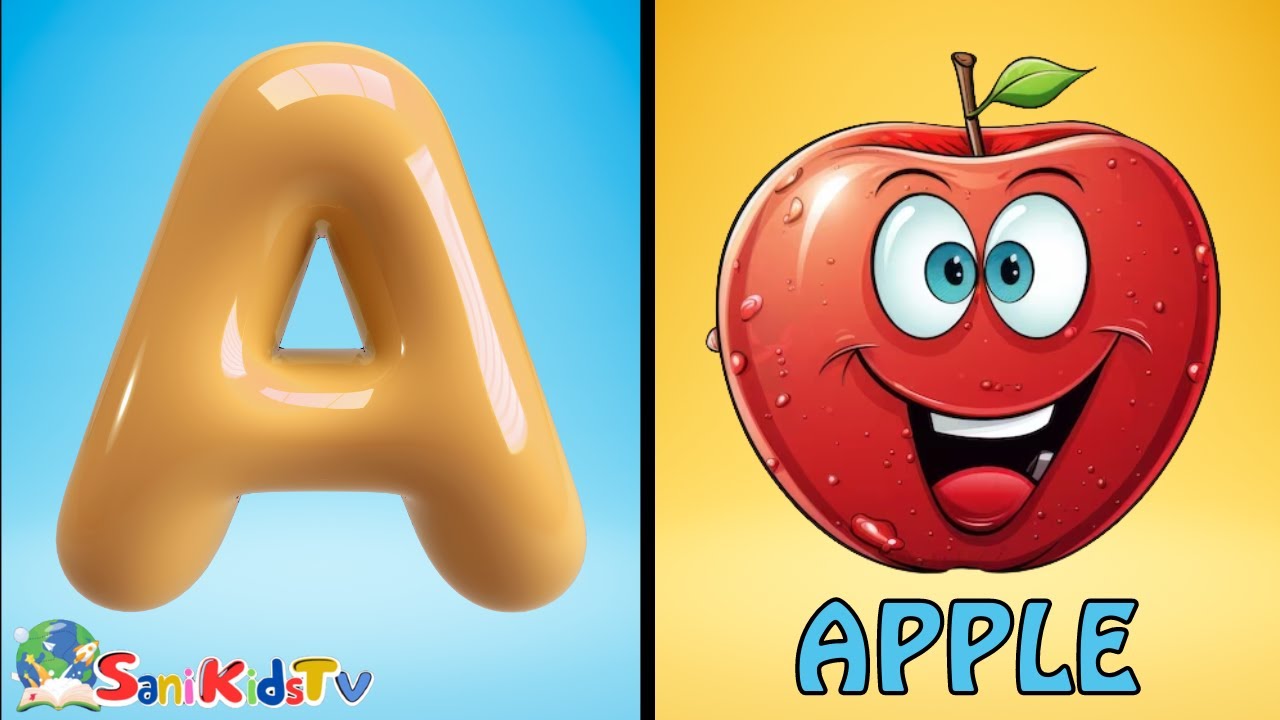 A For Apple I Phonics song I ABC Rhymes I ABC Alphabet Song Nursery ...