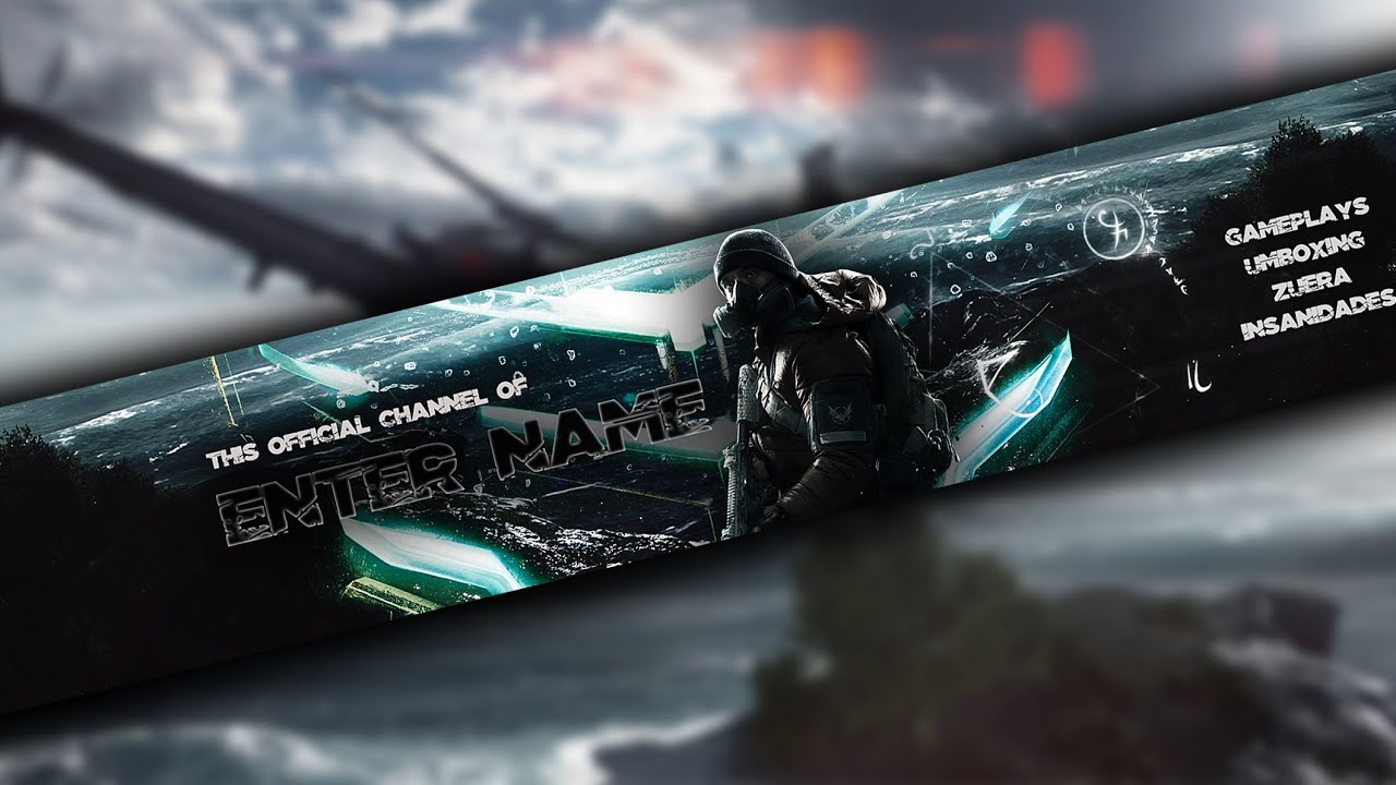 YOUTUBE BANNER TEMPLATE GAMER FREE - YouTube