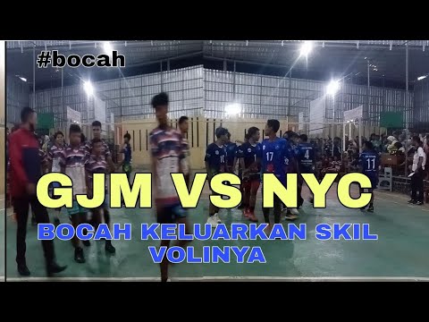 Bocah SMP yang lagi viral Ramaikan suasana malam || GJM vs NYC  #bocahviral  #voli  #lubiana