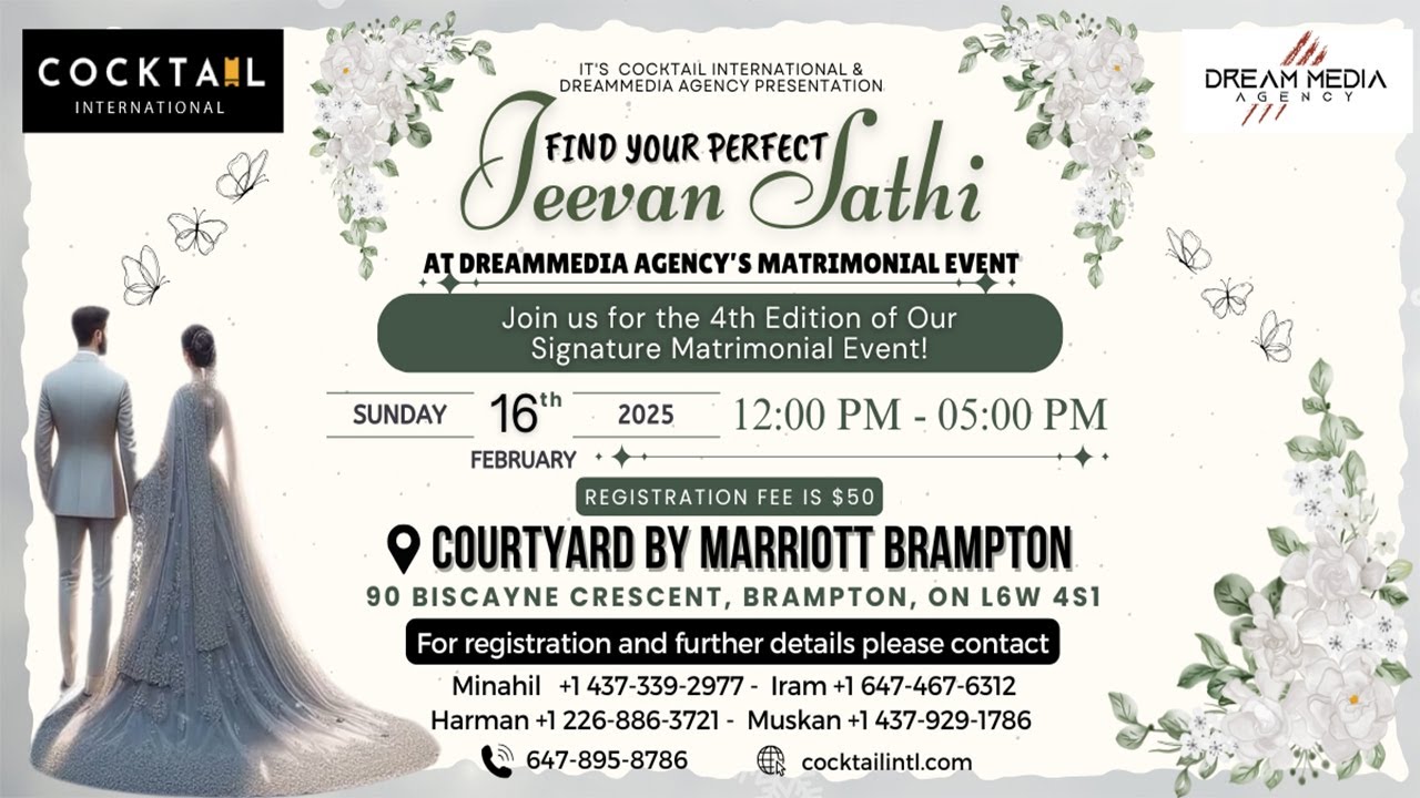 Find Your Perfect Jeevan Saathi at Matrimony Event on Feb. 16 in ...