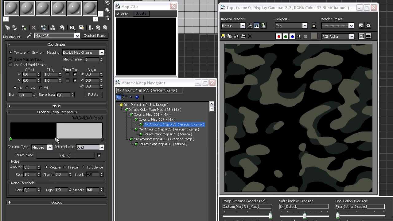 procedural camouflage map in 3ds max - YouTube