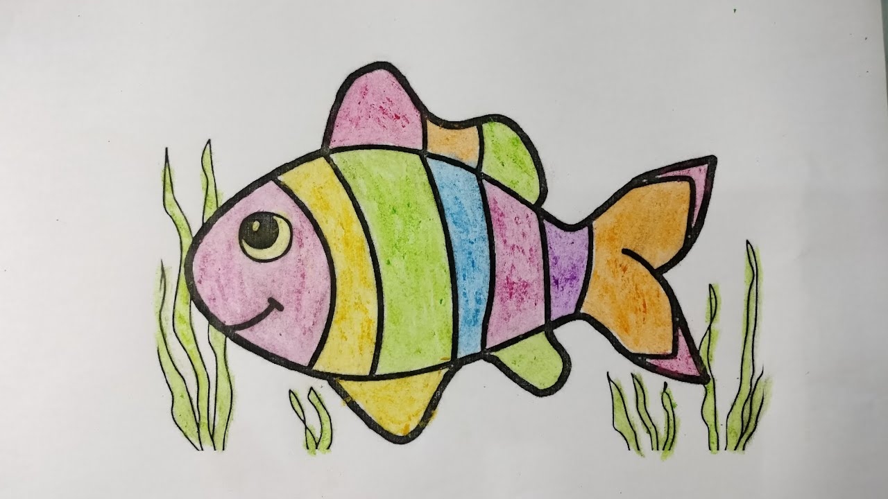 fish coloring for babies | mewarnai ikan | coloring pages - YouTube